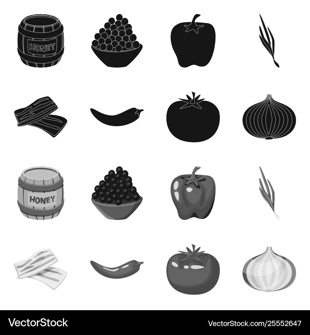 Taste and product sign set Royalty Free Vector Image
