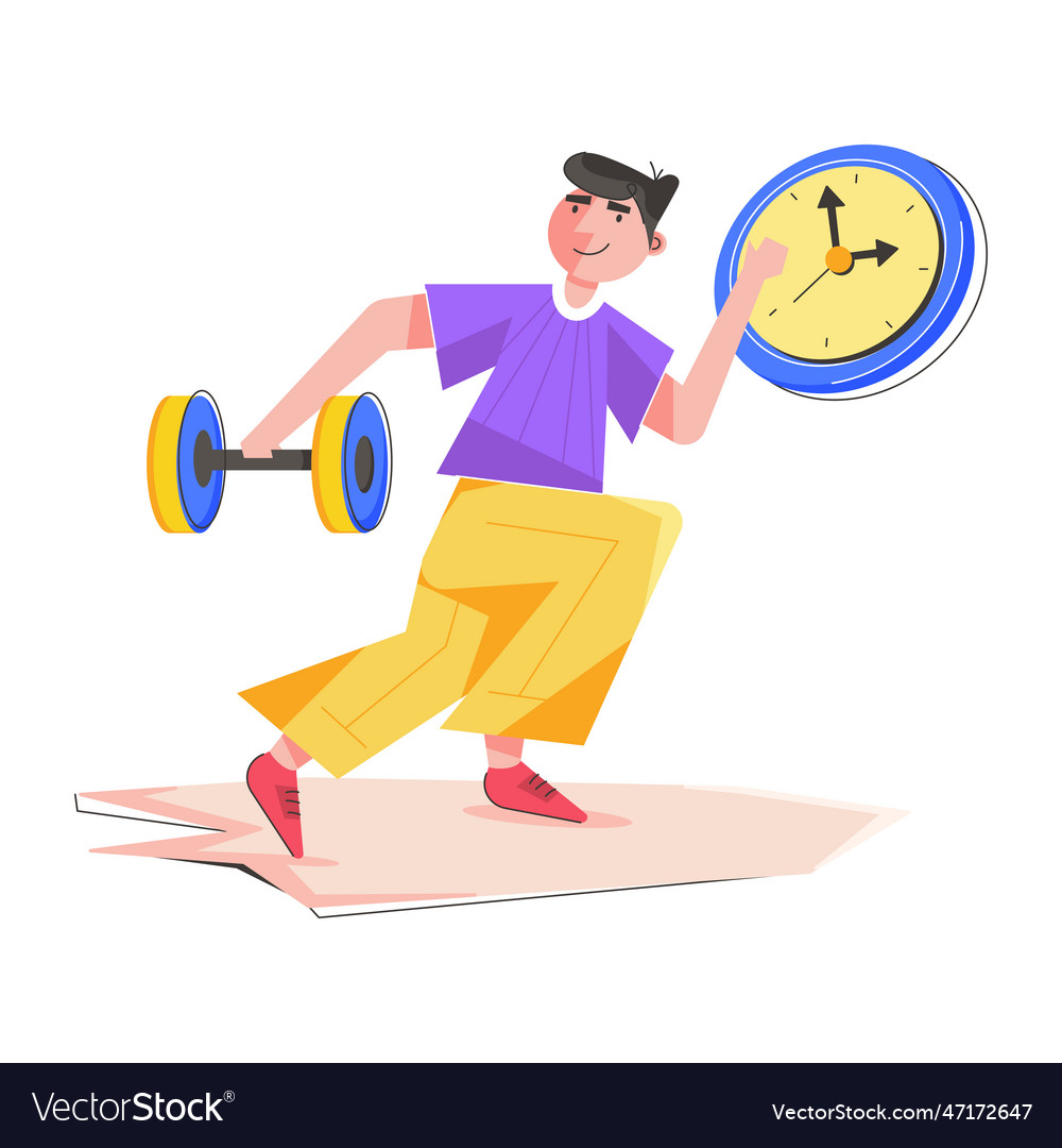 Workout time Royalty Free Vector Image - VectorStock