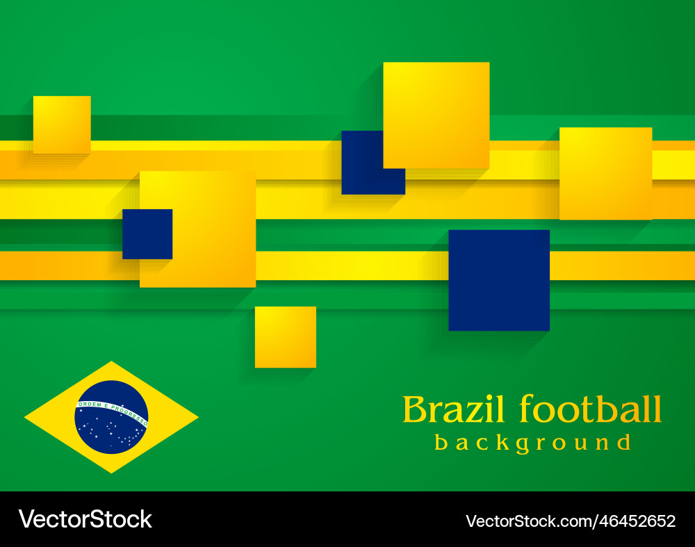 Abstract background in brazilian colors Royalty Free Vector