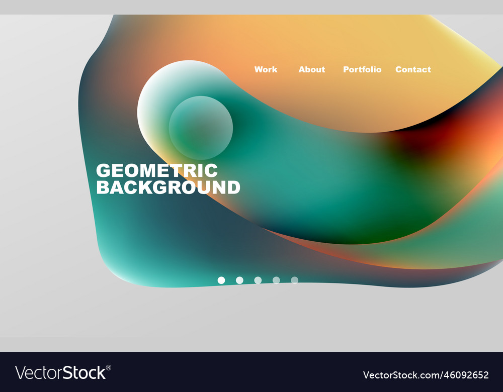 Abstract liquid background for your landing page Vector Image