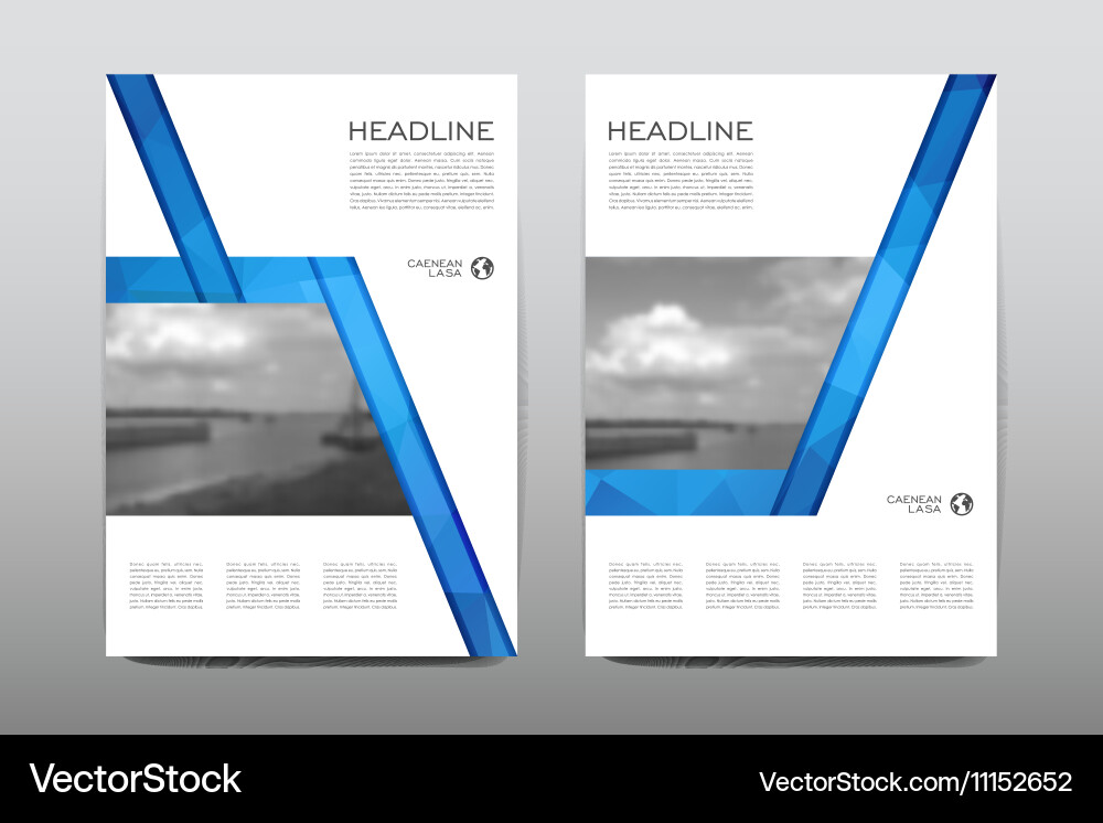 Brochure layout template flyer design Royalty Free Vector