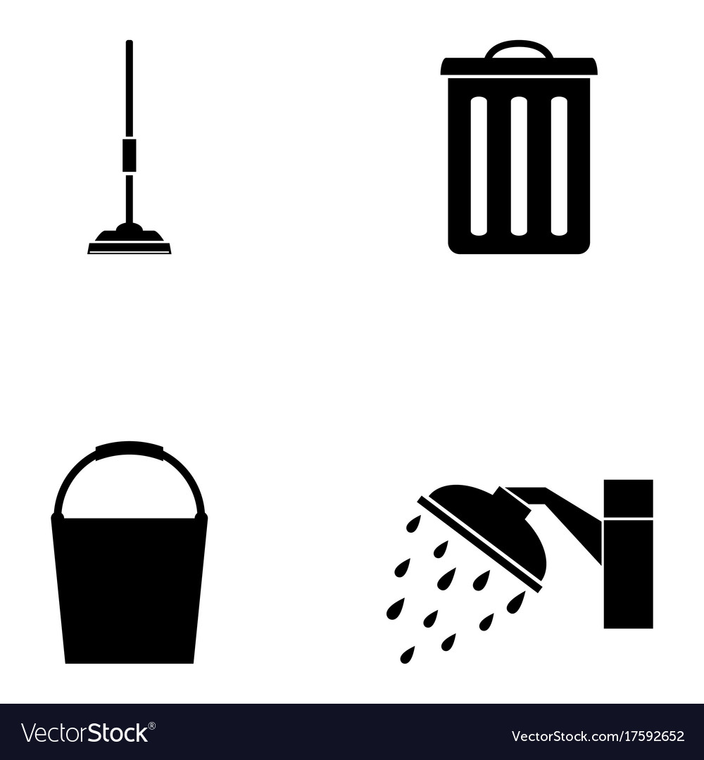 Clean icon set Royalty Free Vector Image - VectorStock