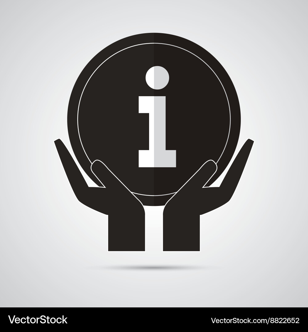 Help design question mark icon flat Royalty Free Vector