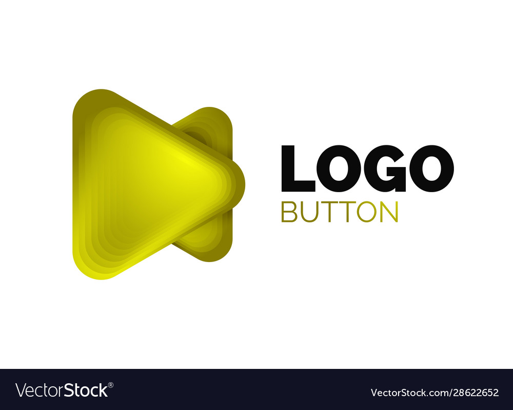 Play arrow or download button icon minimal Vector Image