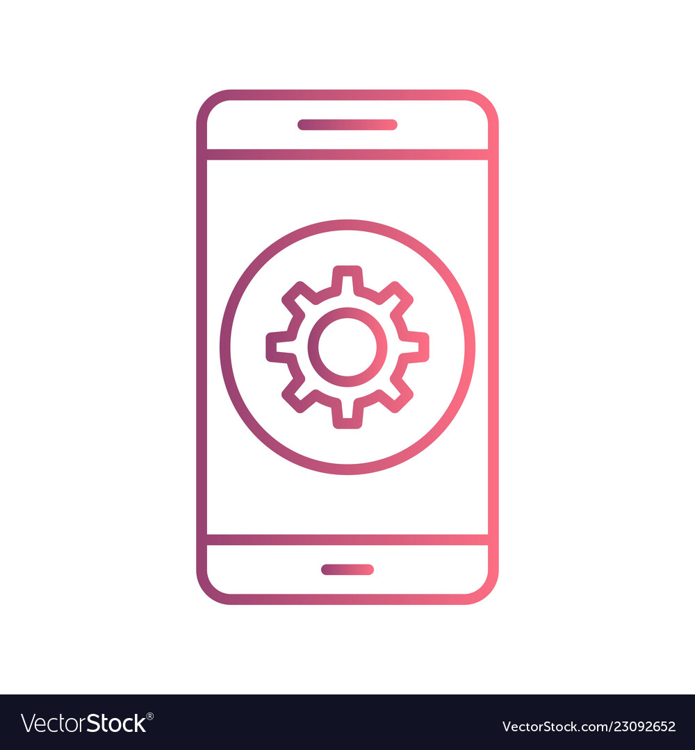 Setting mobile application icon Royalty Free Vector Image