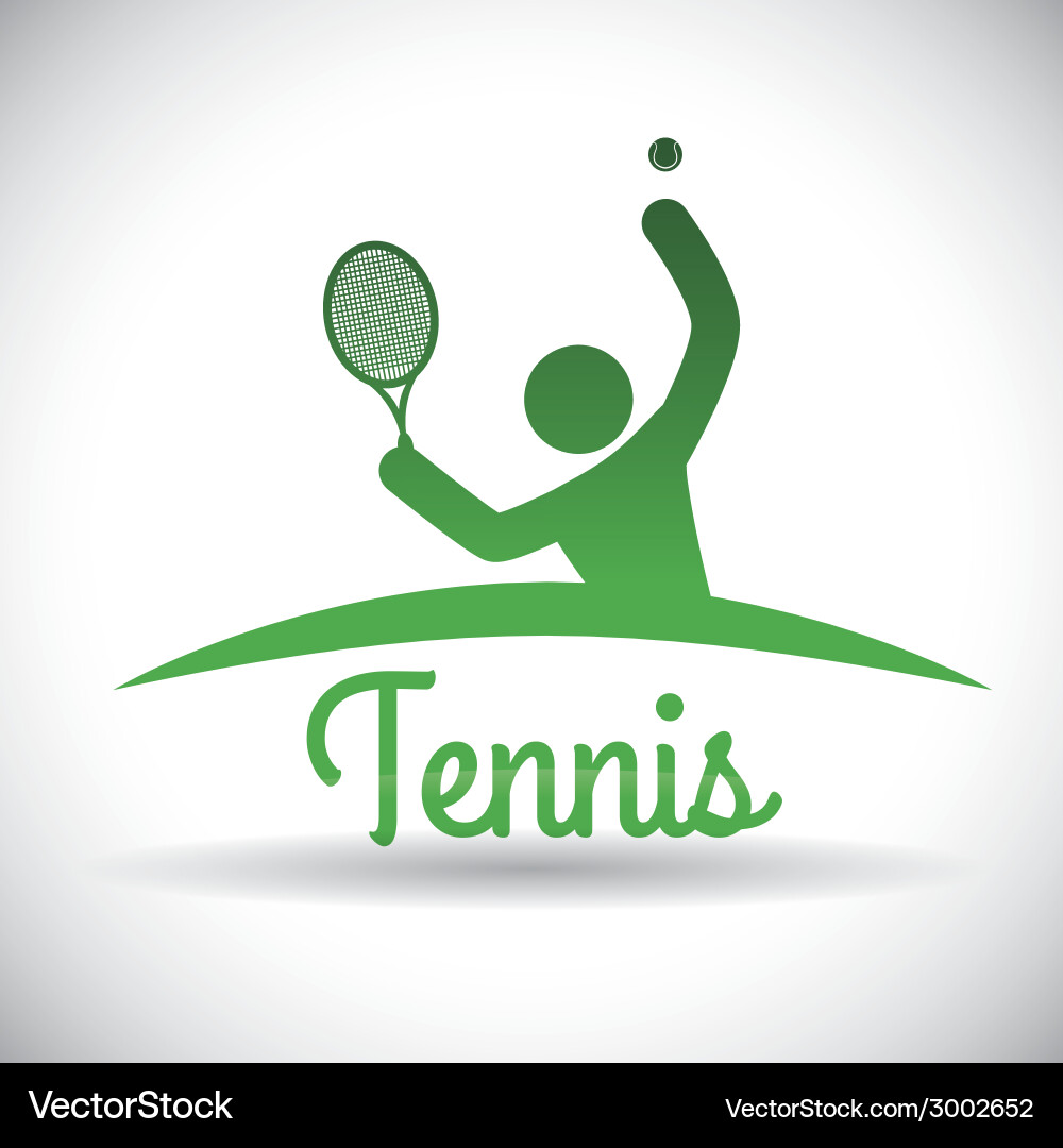 Tennis design over gray background Royalty Free Vector Image