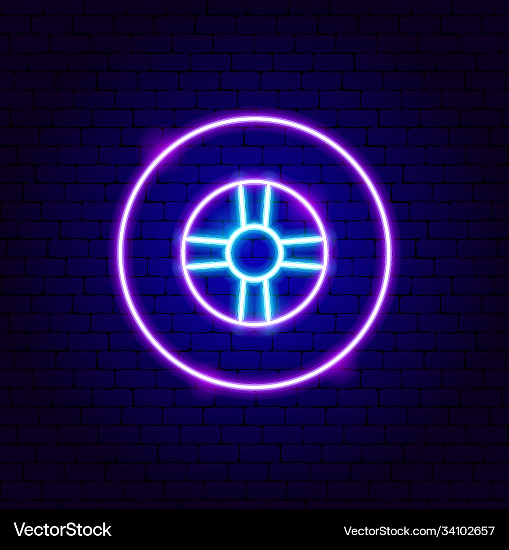Car tire neon sign Royalty Free Vector Image - VectorStock