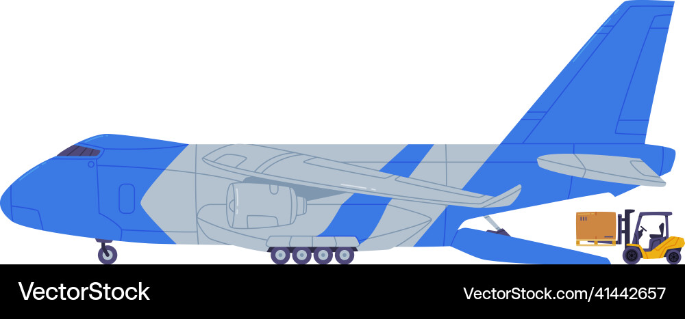 Cargo aircraft as freight delivery logistics Vector Image