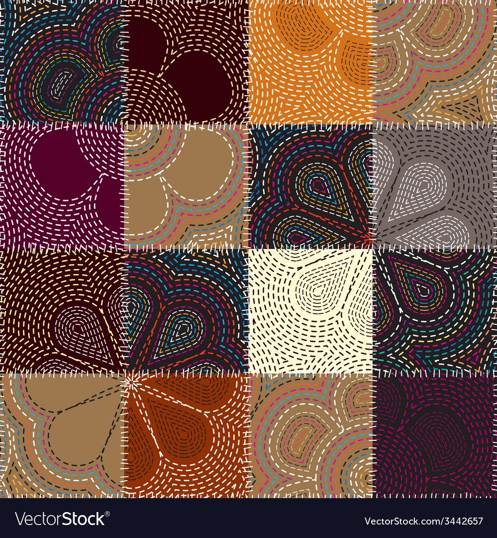 Chain stitch pattern Royalty Free Vector Image