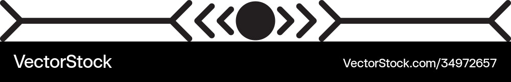 Elegant divider with arrows style icon Royalty Free Vector