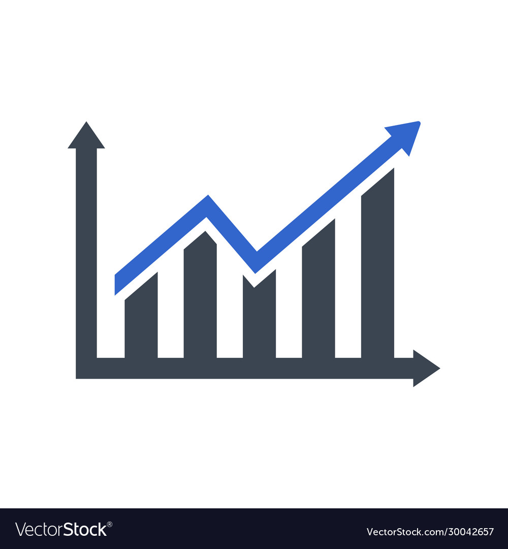 Growth graph icon Royalty Free Vector Image - VectorStock