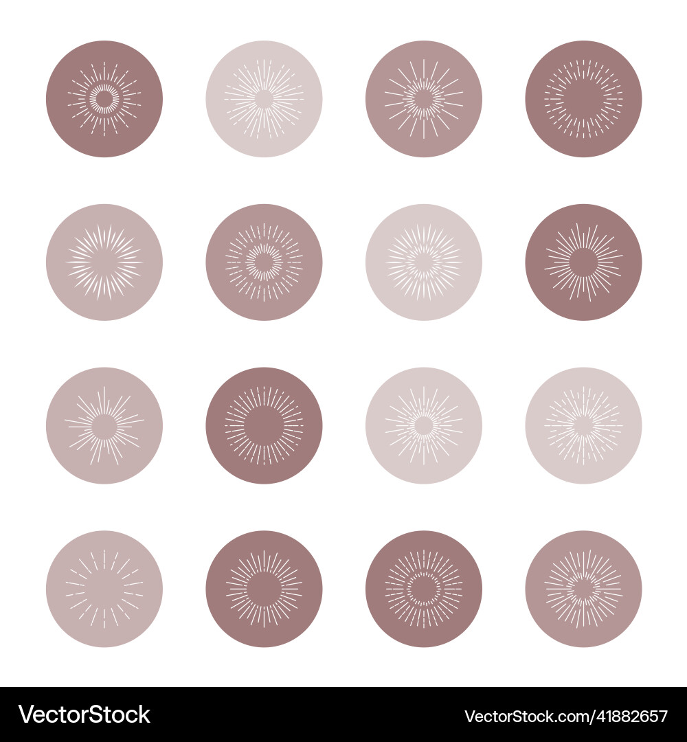 Highlight covers contemporary icon collection Vector Image