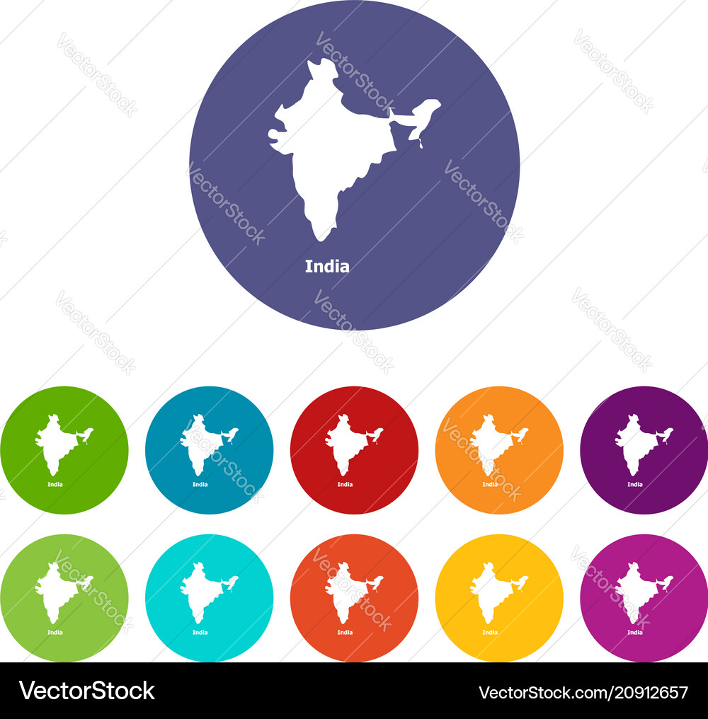 India map icon simple style Royalty Free Vector Image