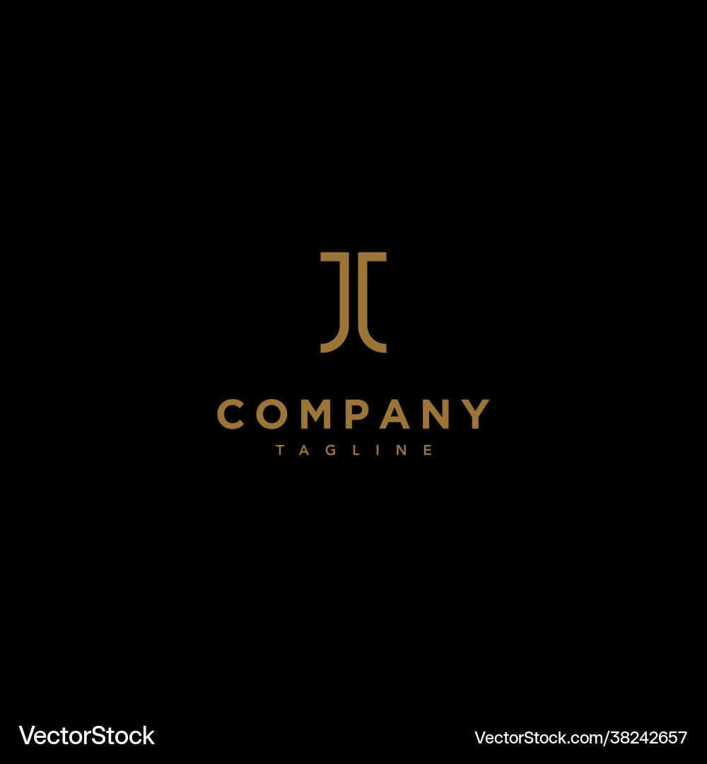 Jc letter initial logo is elegant and modern Vector Image