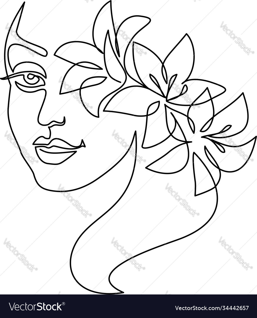 Portrait beautiful woman on white background Vector Image