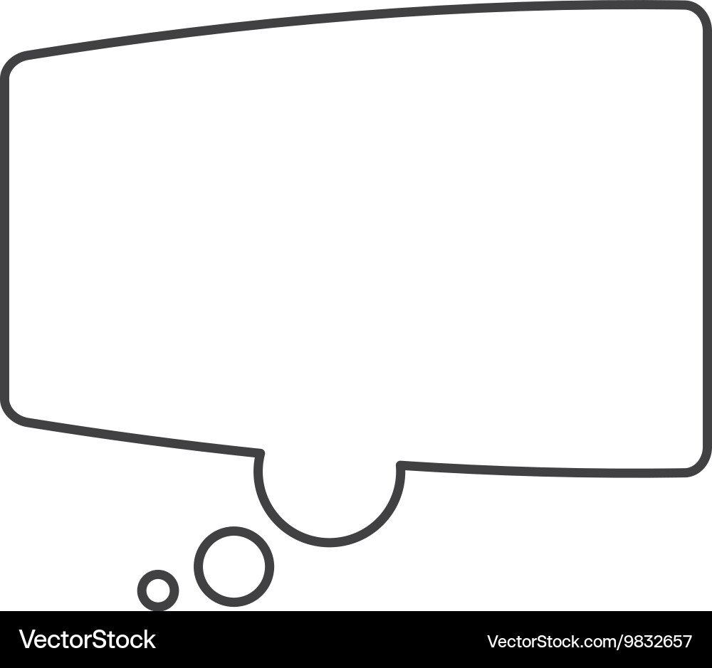 Rectangle conversation bubble icon Royalty Free Vector Image