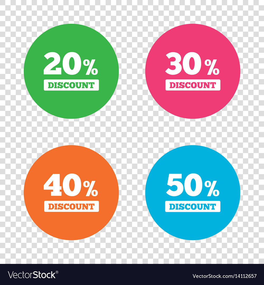 Sale discount icons special offer price signs Vector Image