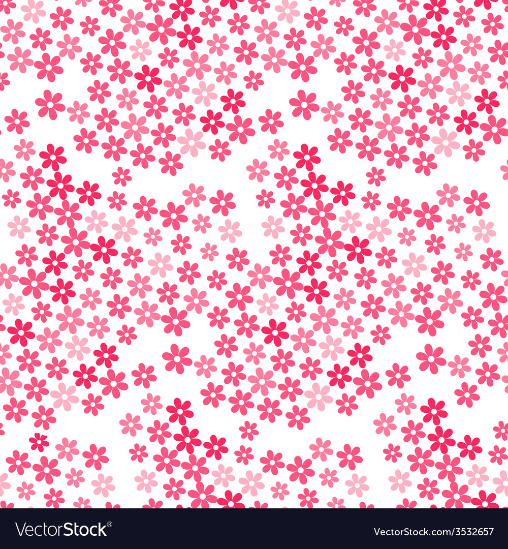 Seamless pattern - simple flower background Vector Image