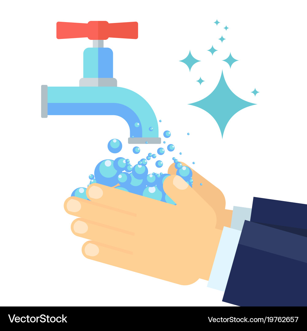 Washing hand businessman Royalty Free Vector Image