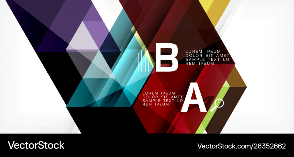 Abstract concept triangle graphic element Vector Image