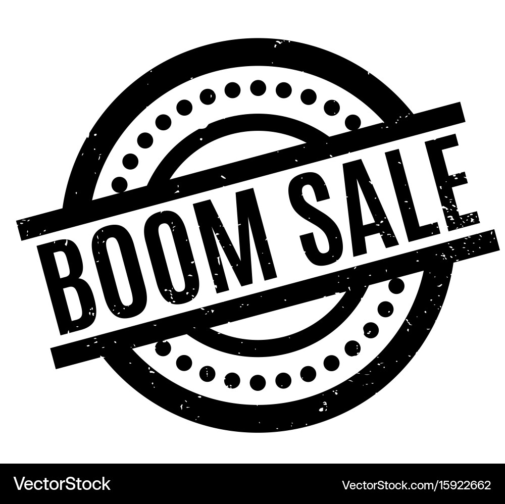 Boom sale rubber stamp Royalty Free Vector Image