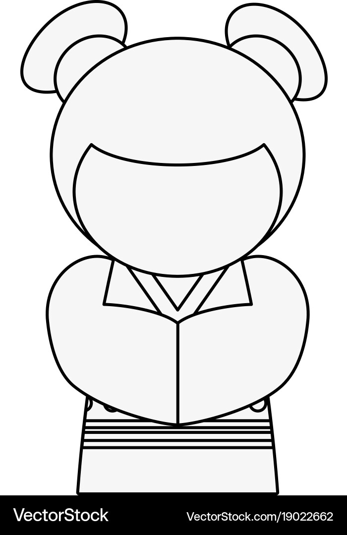 Geisha cartoon avatar Royalty Free Vector Image
