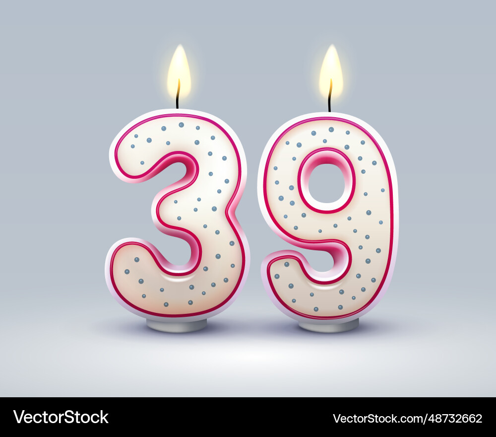 Happy birthday years 39 anniversary Royalty Free Vector