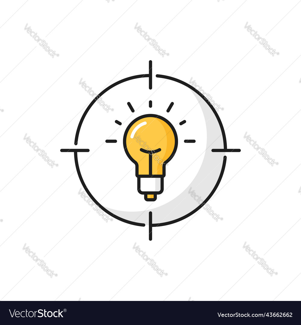 Idea opportunity and solution search outline icon Vector Image Idea opportunity and solution search outline icon Vector Image