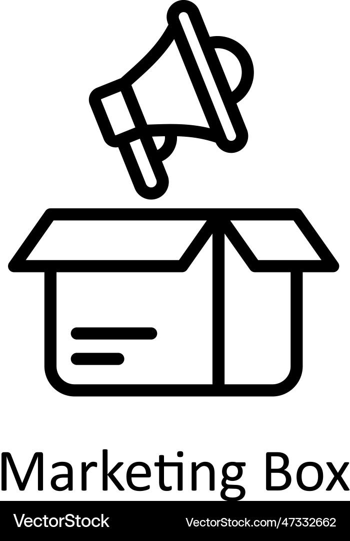 Marketing box outline icon design illust Vector Image