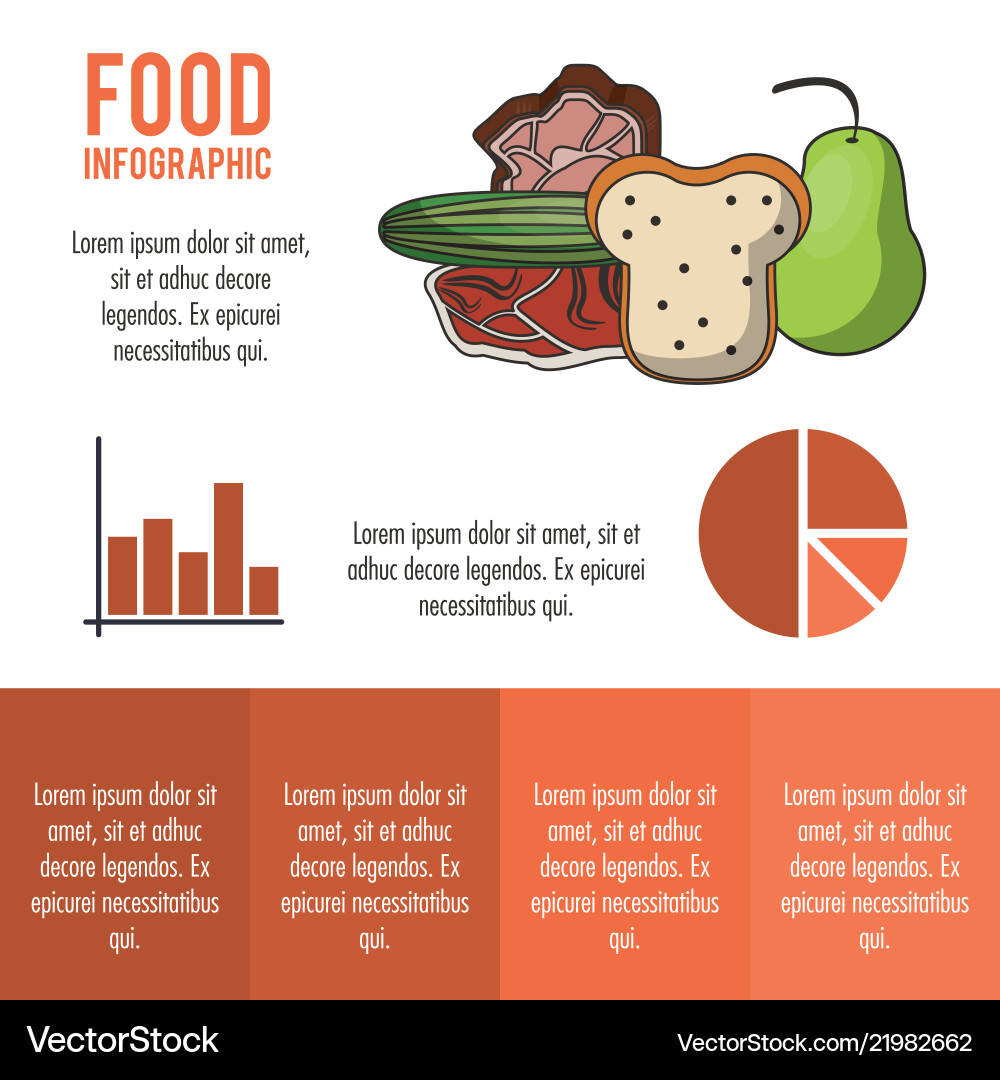 Nutrition and food infographic Royalty Free Vector Image