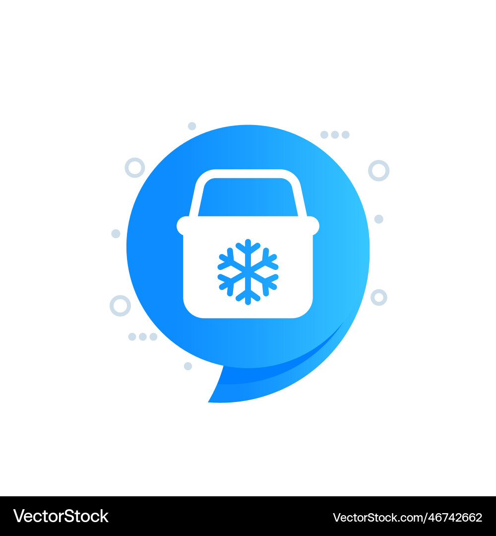 Portable cooler or fridge icon art Royalty Free Vector Image