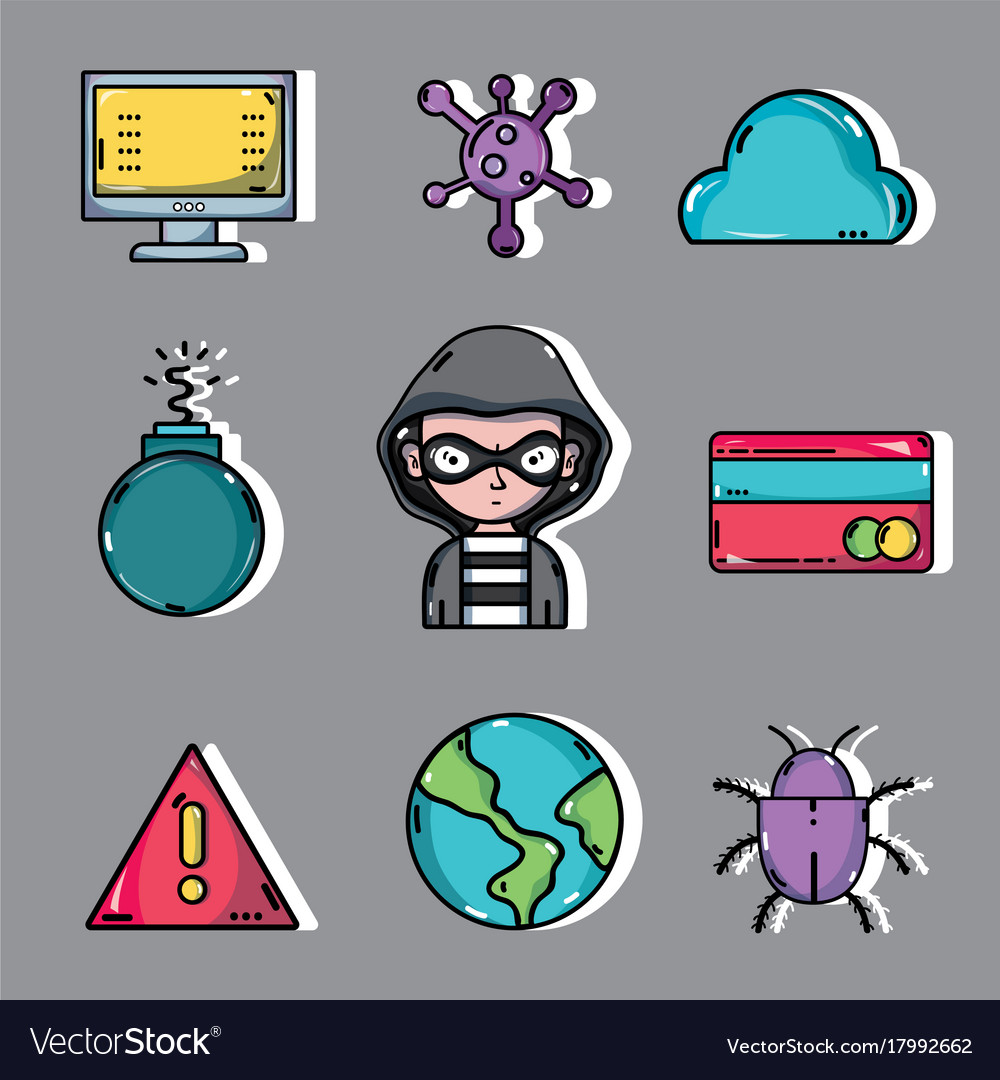 Set programmer data information technology Vector Image