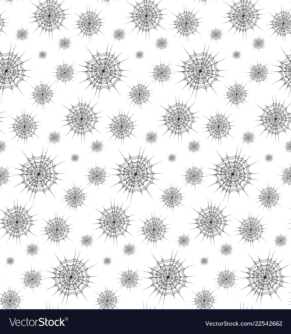 Spider web seamless pattern design isolated Vector Image