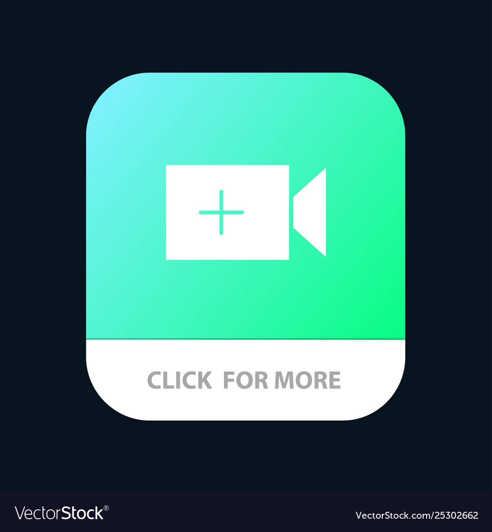 Video camera ui mobile app button android and ios Vector Image