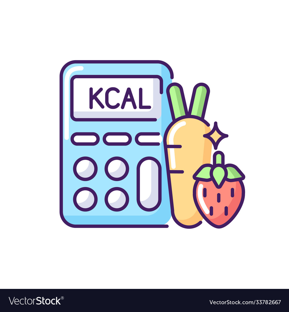 Calories rgb color icon Royalty Free Vector Image Calories rgb color icon Royalty Free Vector Image