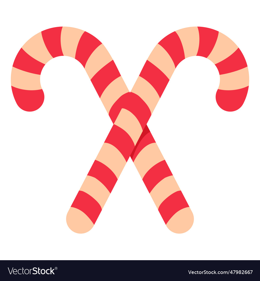 Christmas candy cane icon Royalty Free Vector Image