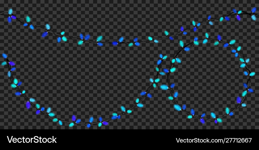 Christmas translucent fairy lights Royalty Free Vector Image