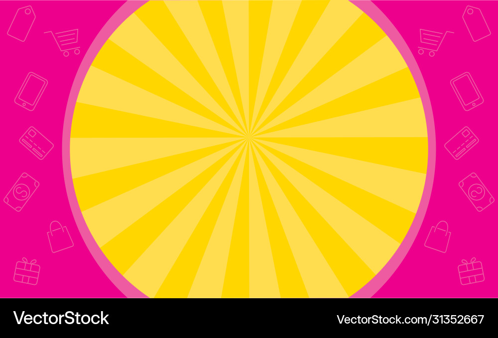 Circular frame sales banner colors poster Vector Image