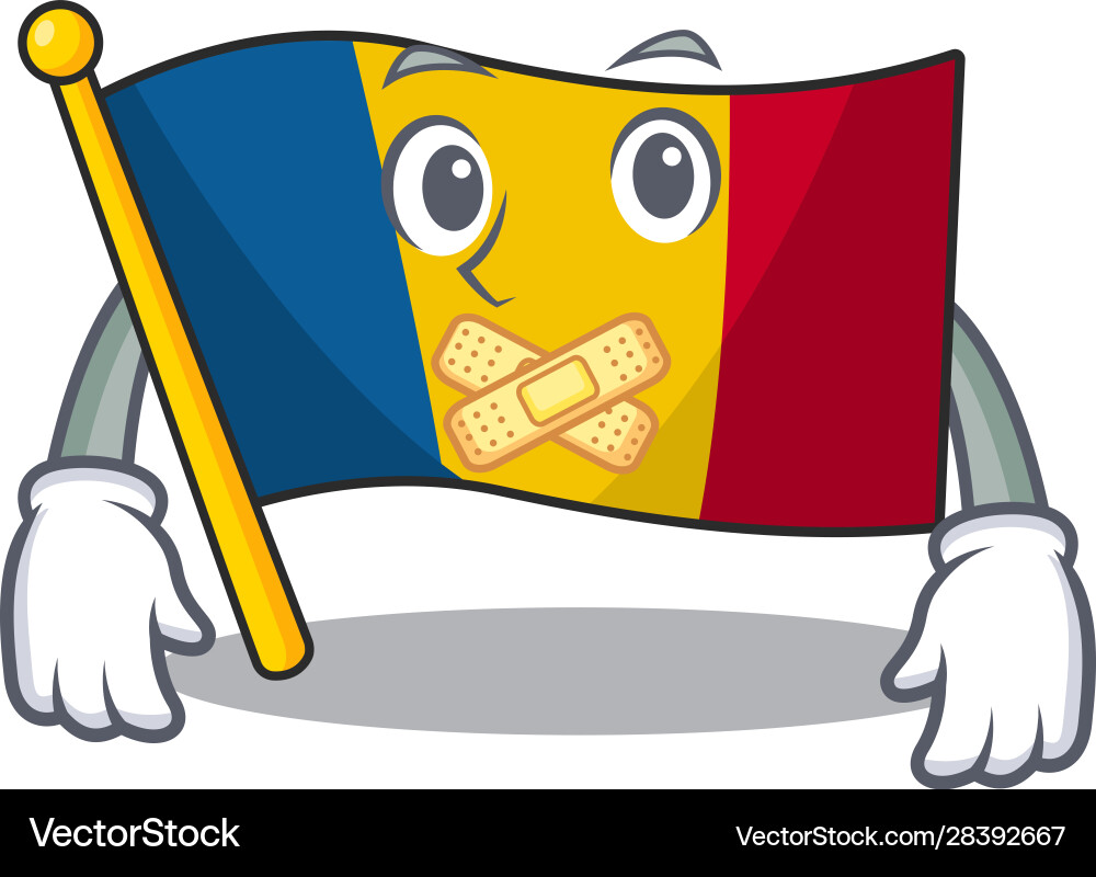 Flag chad scroll mascot cartoon character design Vector Image