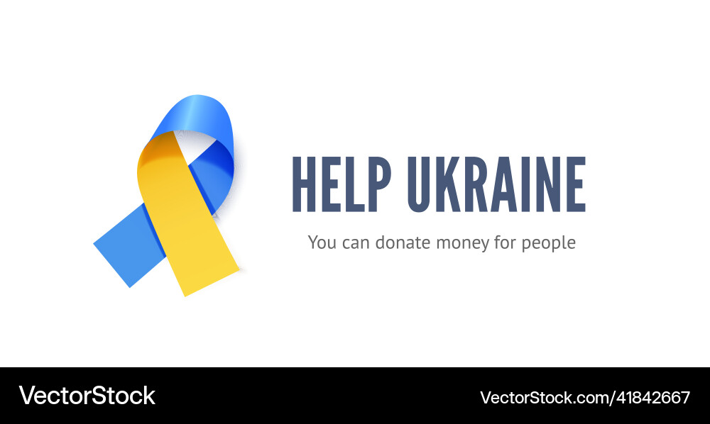 Help ukraine support people concept Royalty Free Vector