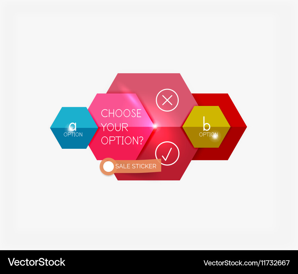 Paper infographic banners and stickers Royalty Free Vector