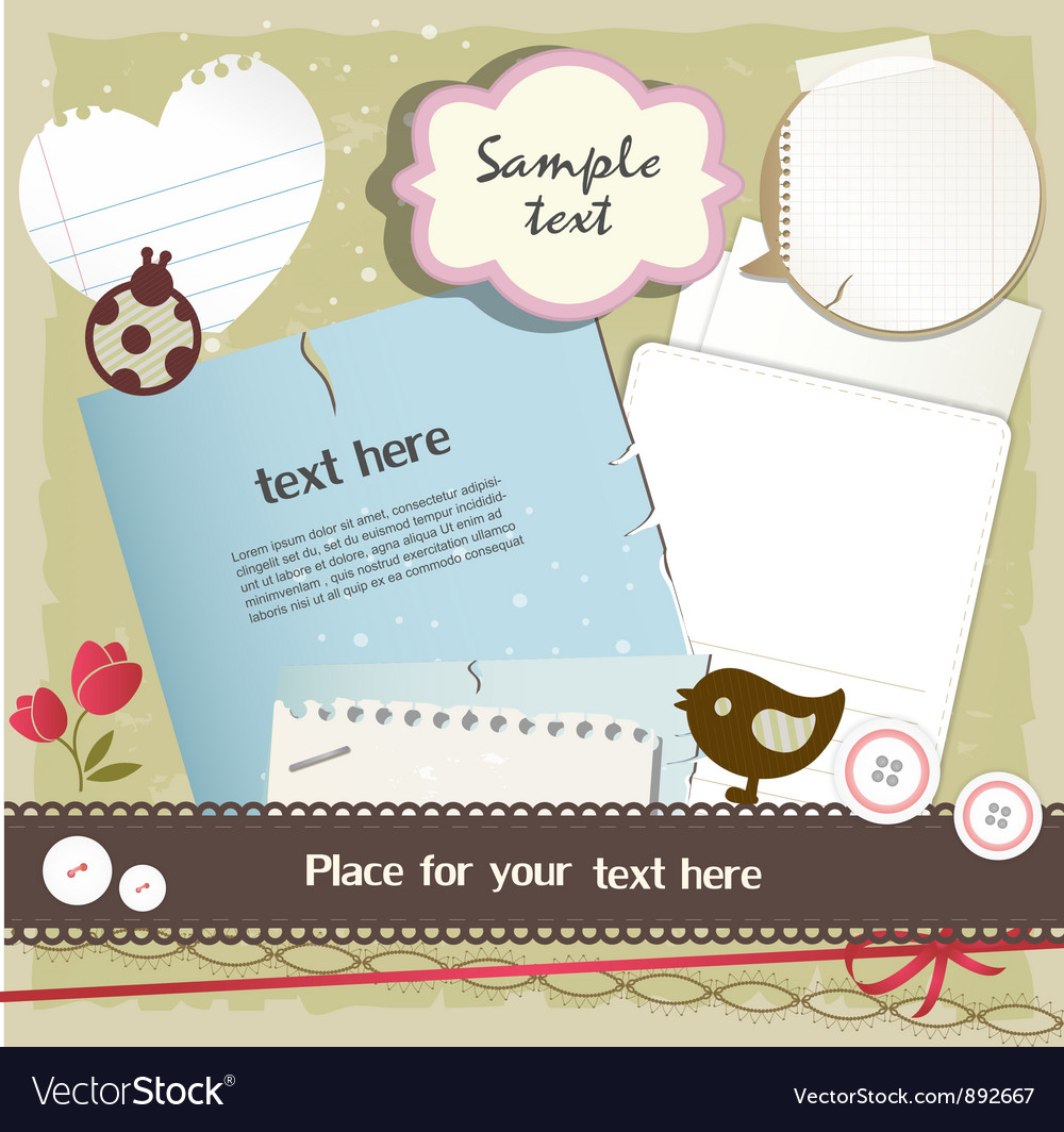 Scrapbook elements Royalty Free Vector Image - VectorStock