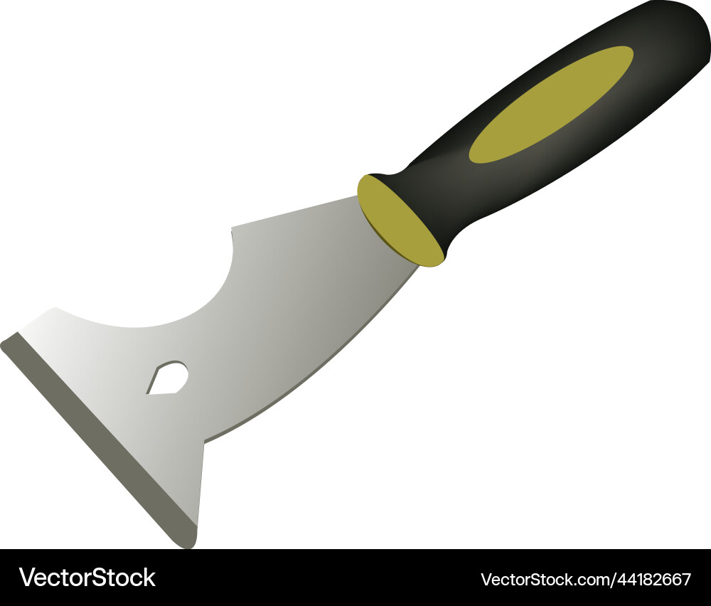Steel spatula pre scraping and smoothing Vector Image