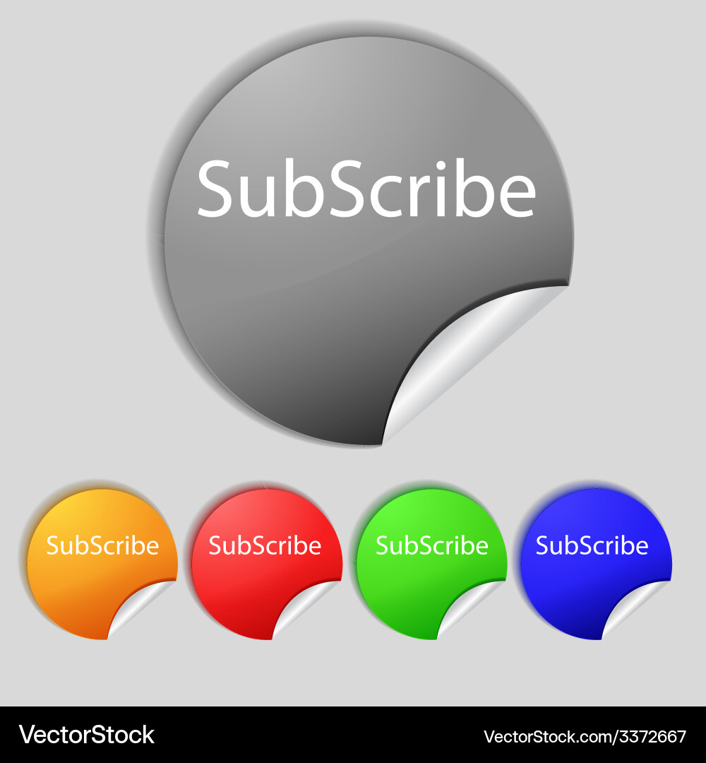 Subscribe sign icon membership symbol website Vector Image