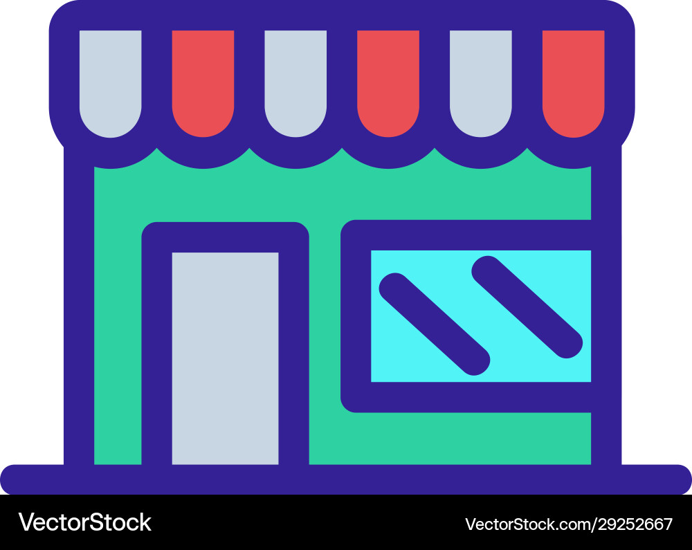 Trading shop is an icon isolated Royalty Free Vector Image