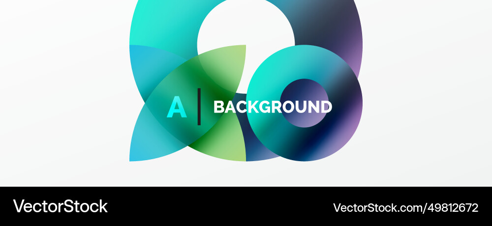 Abstract round geometric shapes with gradients Vector Image