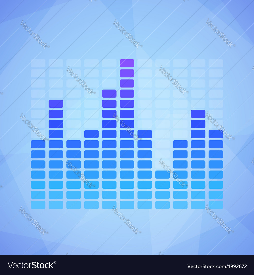 Blue equalizer Royalty Free Vector Image - VectorStock
