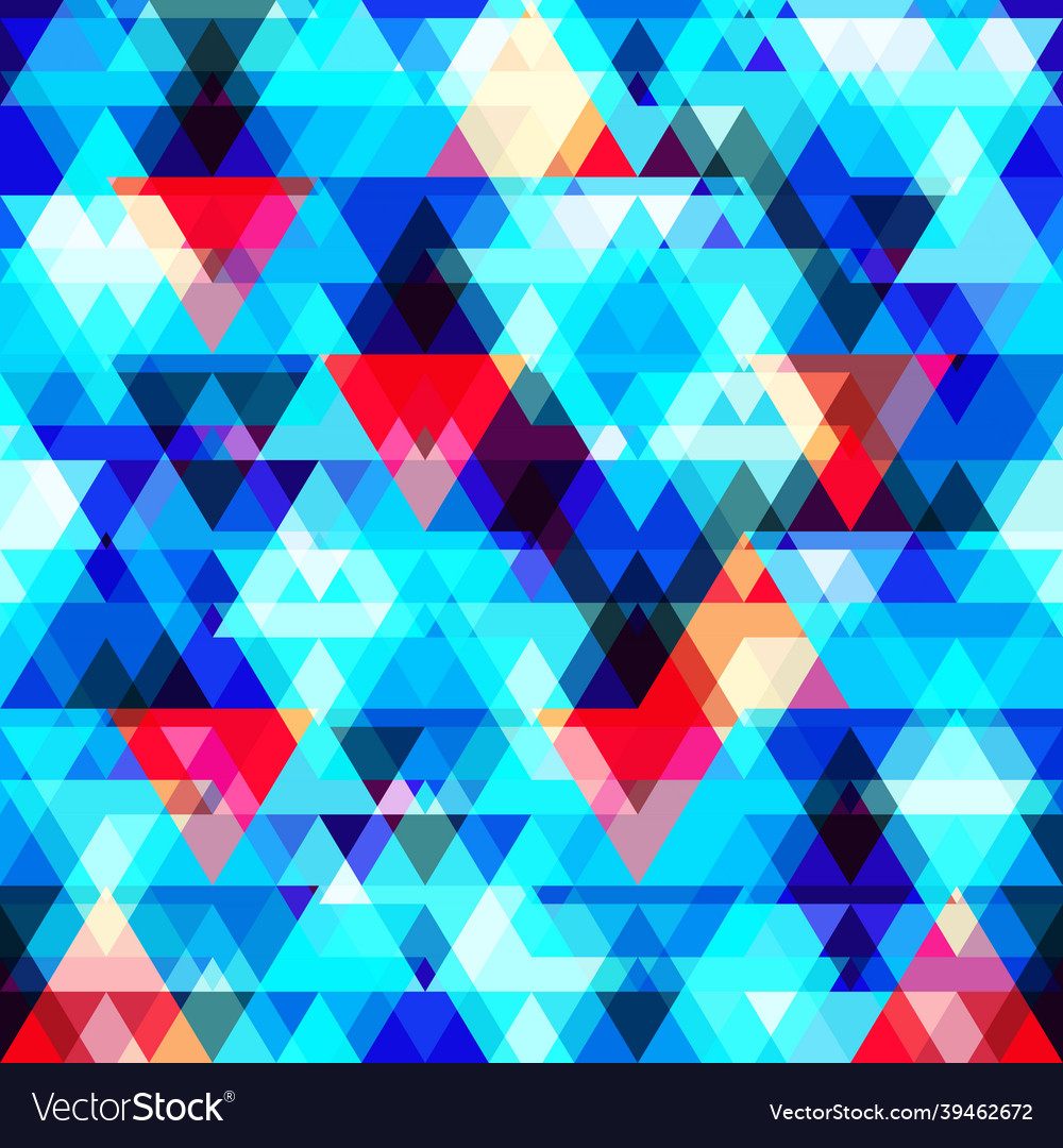 Blue triangles seamless pattern Royalty Free Vector Image