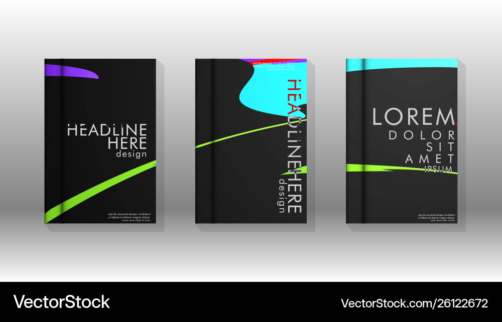 Book cover colorful geometric backgrounds Vector Image