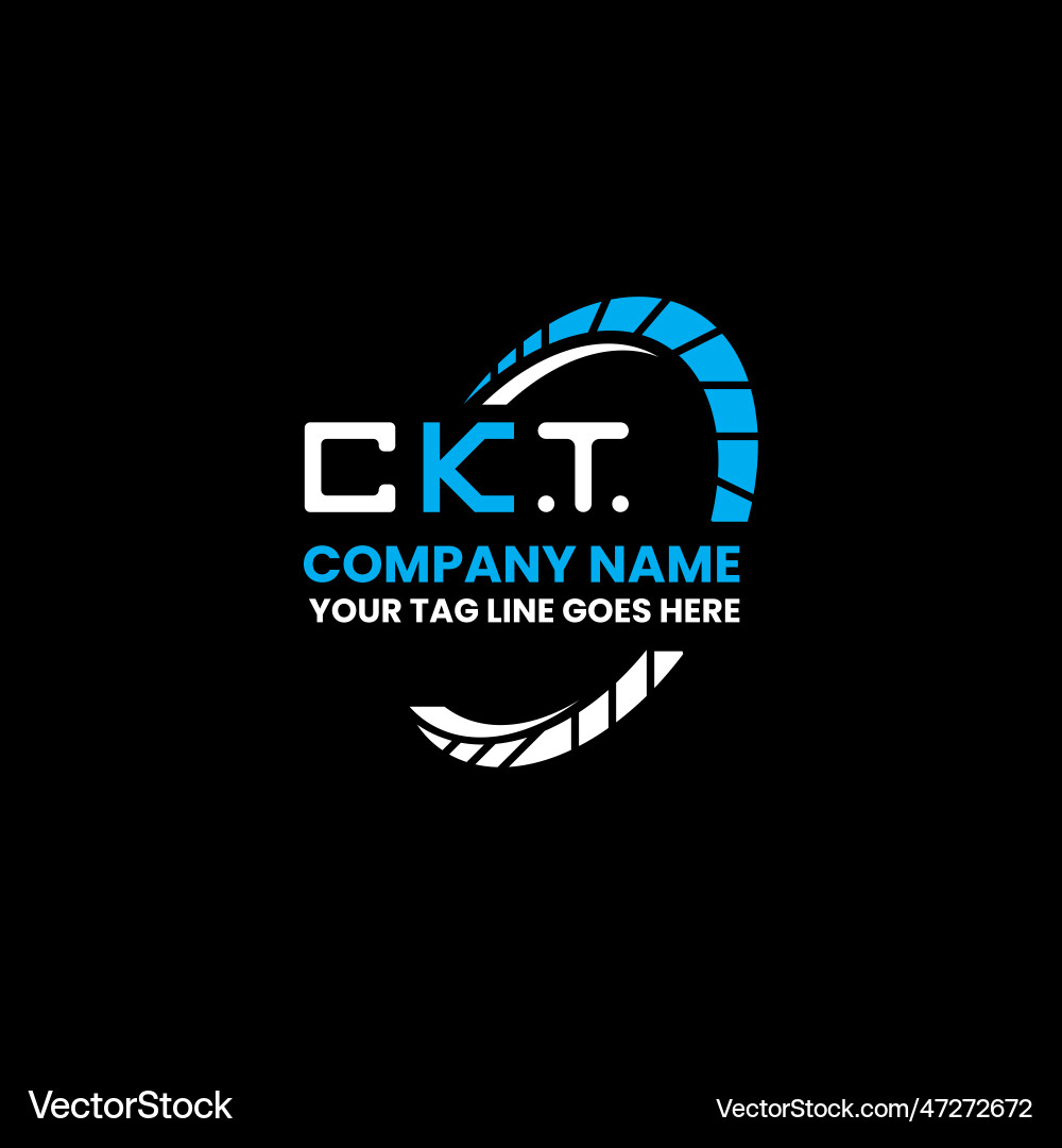 Ckt letter logo creative design with graphic Vector Image